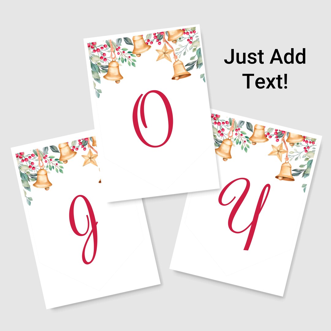 Christmas Birthday Banner, Editable Party Banner, Editable Holiday ...