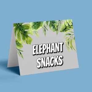 Safari Food Card, Safari Food Tent Template, Editable Food Tents ...