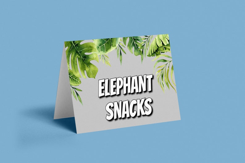 Safari Food Card, Safari Food Tent Template, Editable Food Tents ...