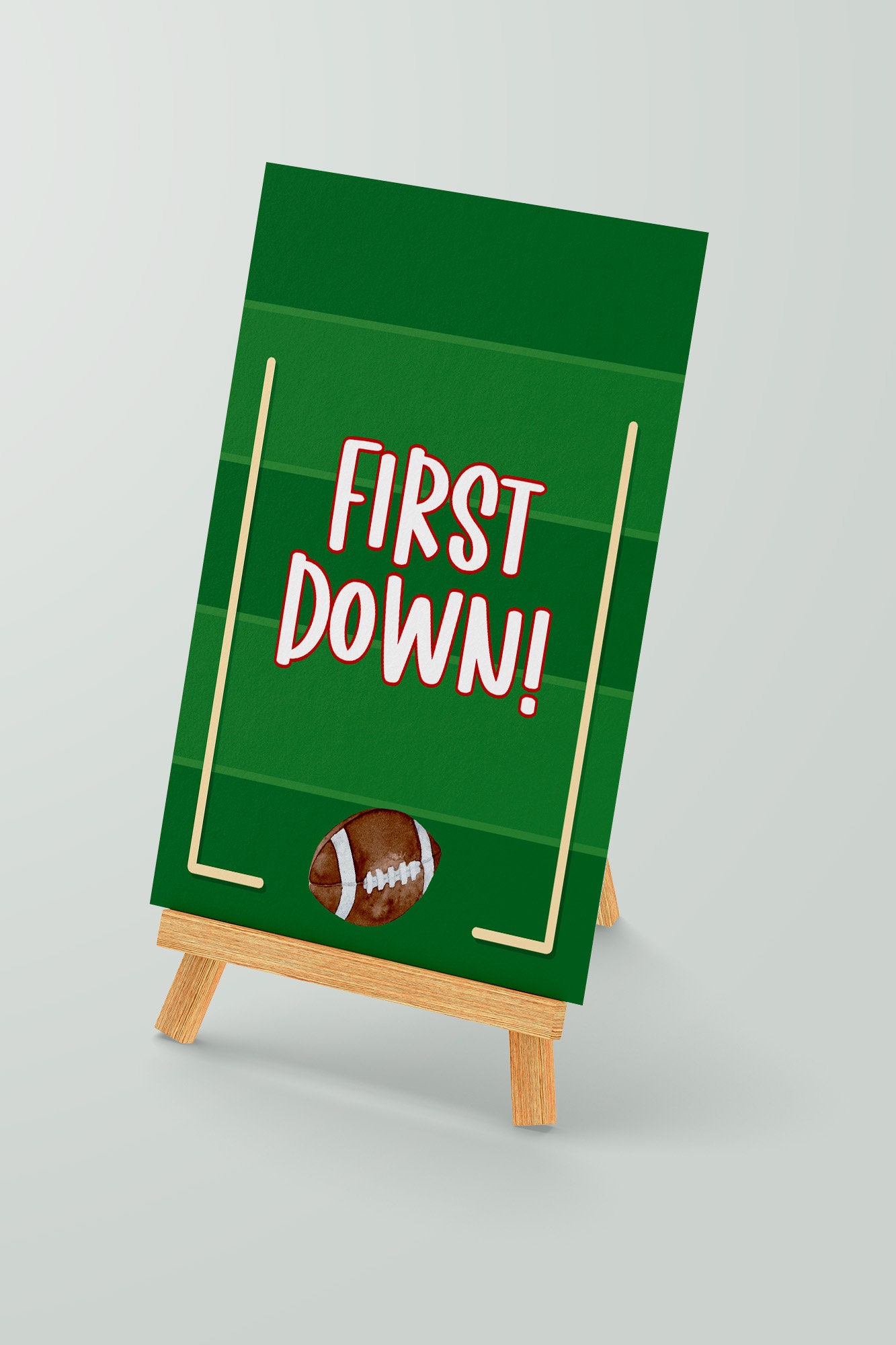 Football Themed Birthday Party, Football Party Poster, Green Field ...