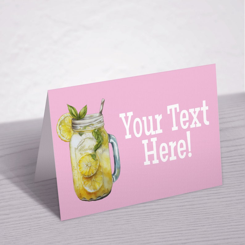 Lemonade Food Card, Lemon Food Tent Template, Editable Food Tents ...