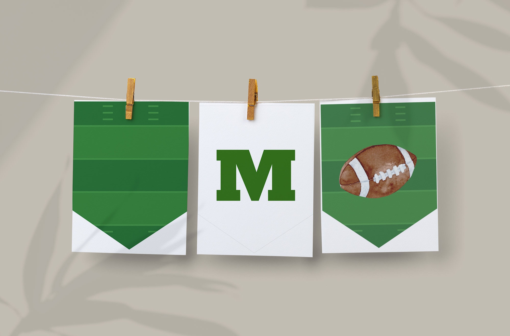 Football Themed Birthday Party, Football Party Poster, Green Field ...