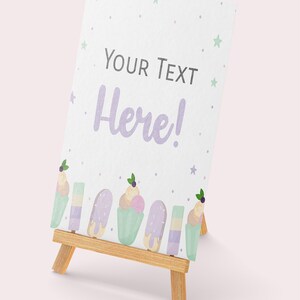 Ice Cream Birthday Poster, Birthday Poster Ice Cream Theme Birthday ...