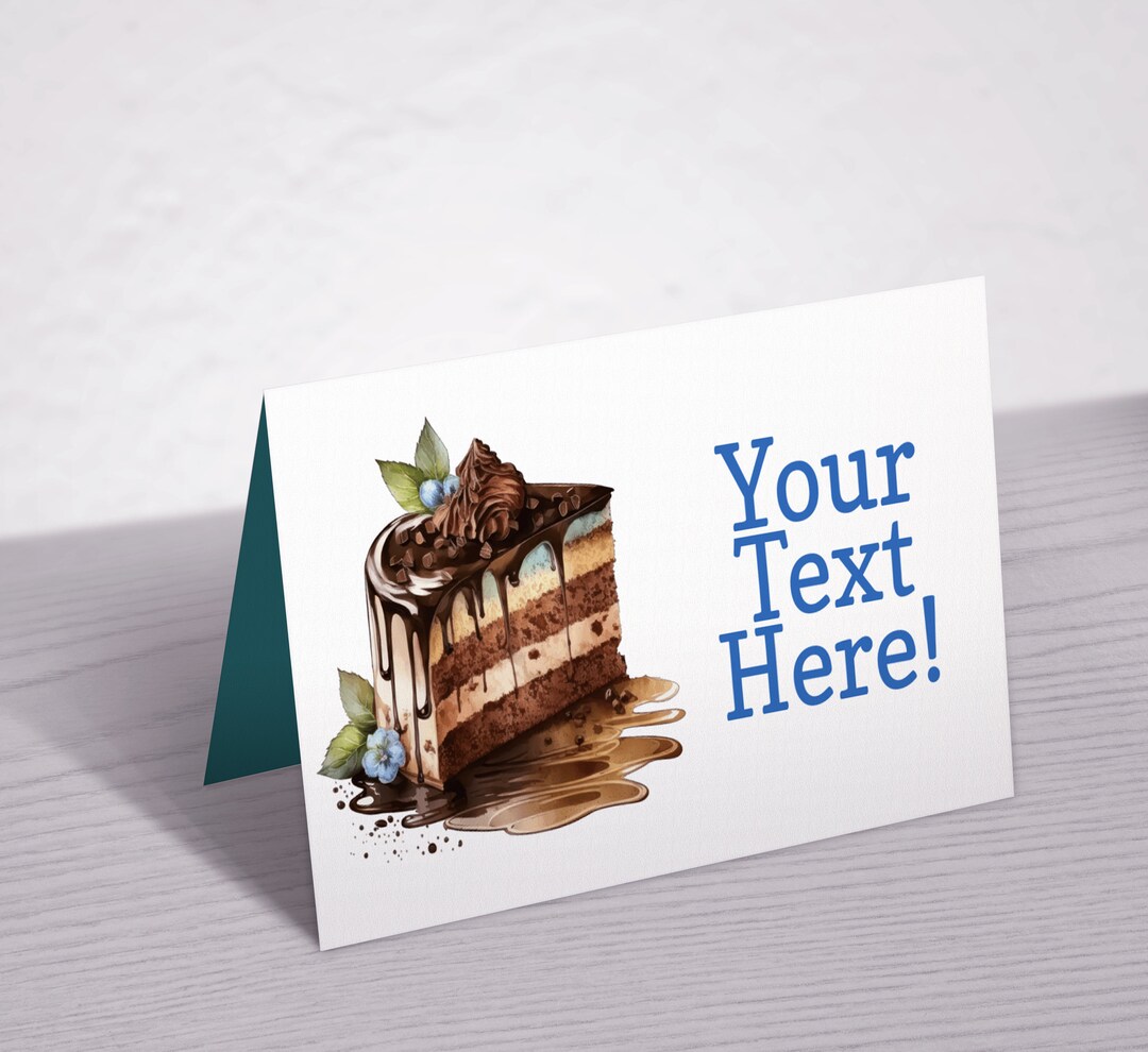 Cake Food Card, Cake Food Tent Template, Editable Food Tents, Editable ...