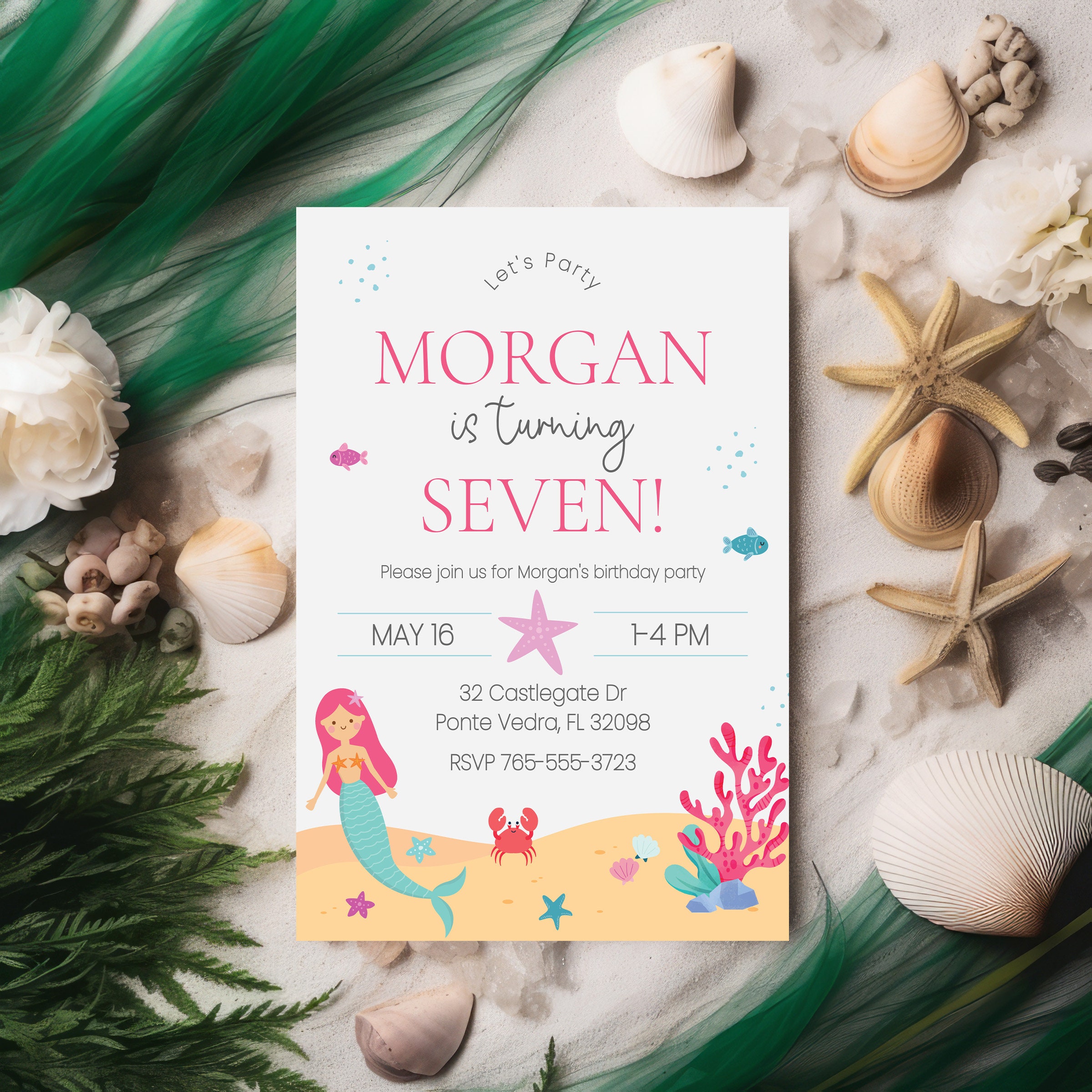 Birthday Banner Mermaid Party Sign Mermaid Theme Birthday Girl Banner ...