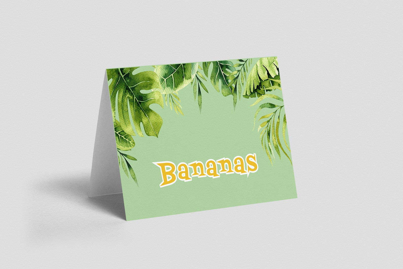 Safari Food Card, Safari Food Tent Template, Editable Food Tents ...