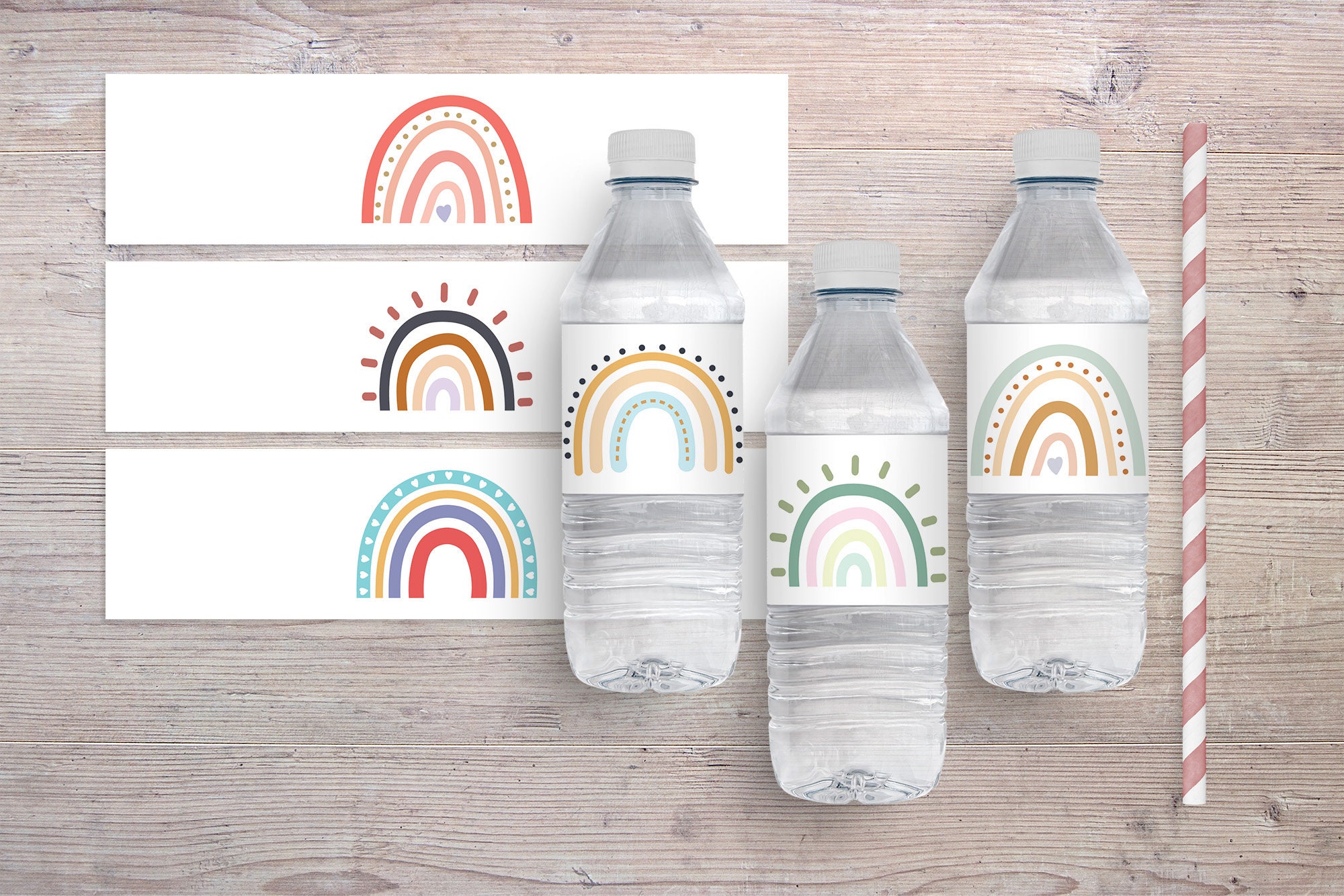 Boho Rainbow Birthday Poster, Rainbow Party Decor, Rainbow Birthday ...