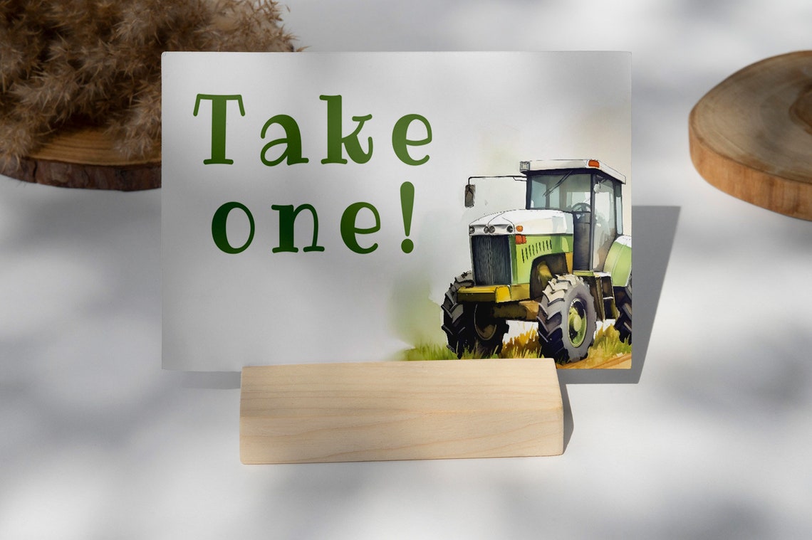 Tractor Food Cards, Farmyard Food Tents, Tractor Party Supplies ...