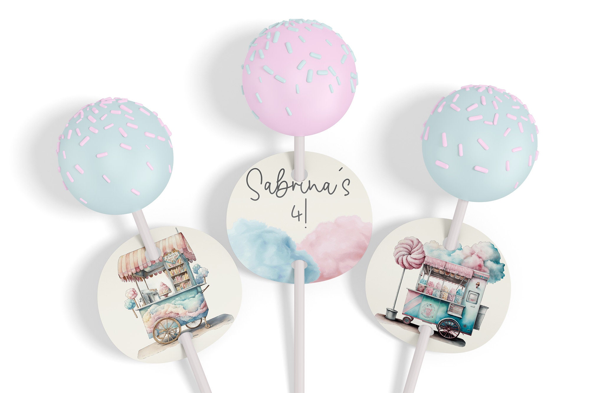 Cotton Candy Banner, Editable Party Banner, Editable Candy Banner ...