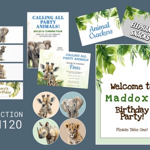 Safari Food Card, Safari Food Tent Template, Editable Food Tents ...