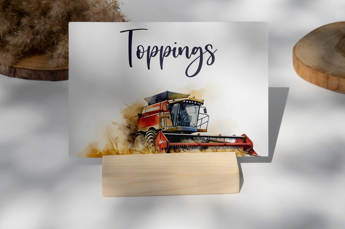 Tractor Food Cards, Farmyard Food Tents, Tractor Party Supplies ...