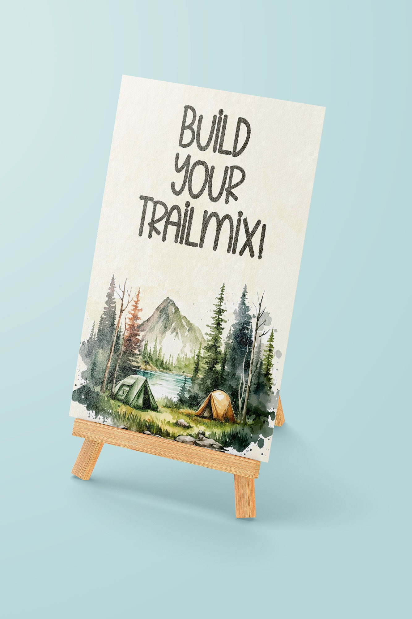 Editable Camping Birthday Party Poster, Welcome Camping Poster ...