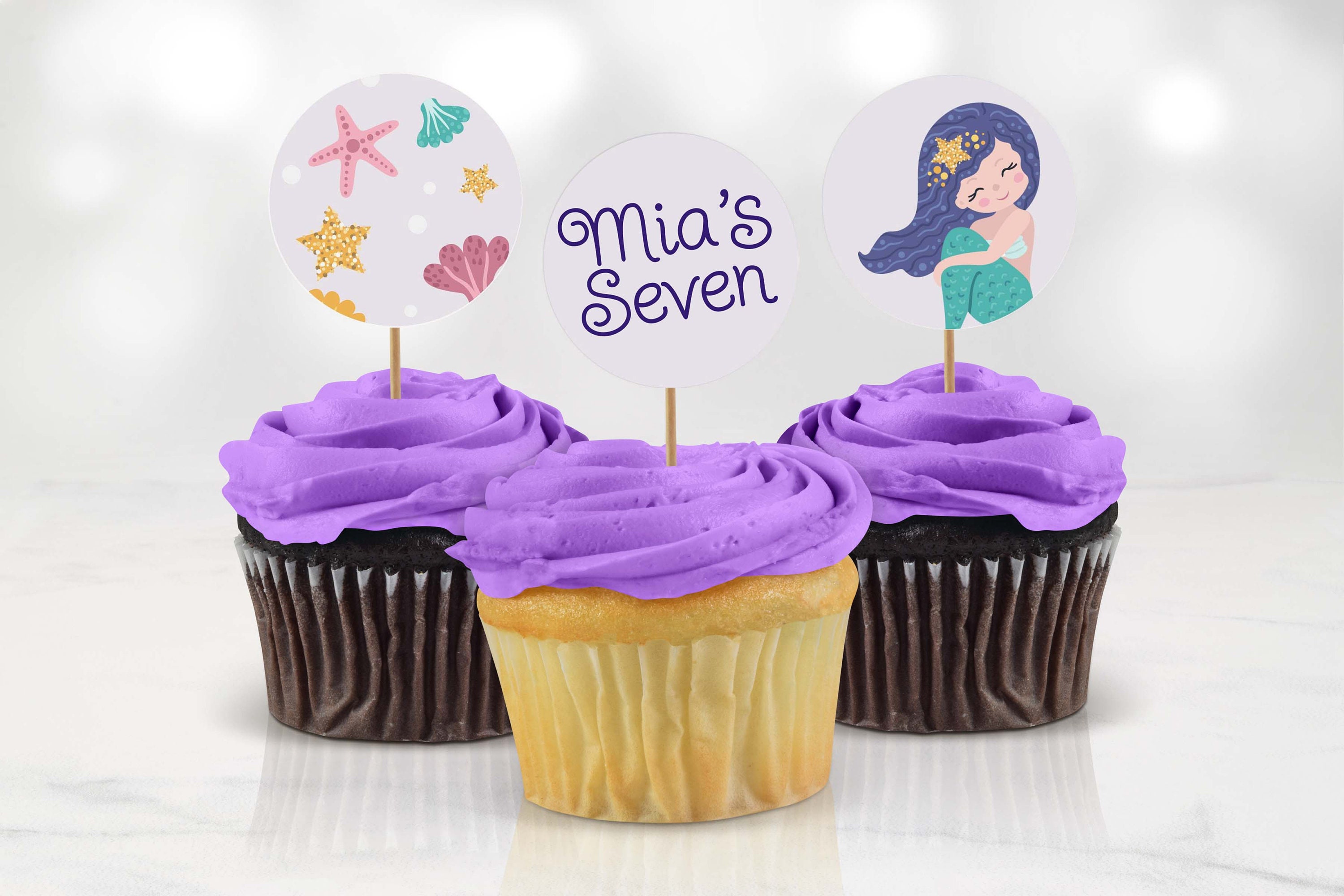 Mermaid Party Labels, Editable Bottle Label, Girl Party, Girl Birthday ...