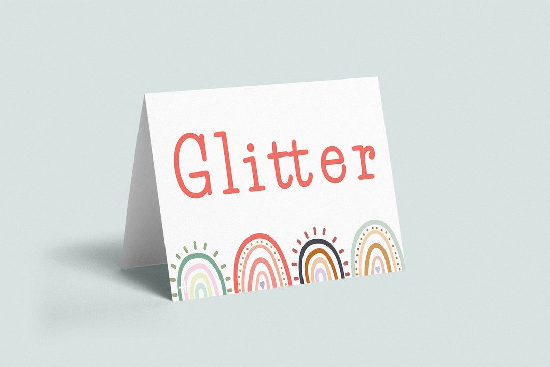 Rainbow Food Cards, Rainbow Food Tents, Rainbow Party Supplies ...