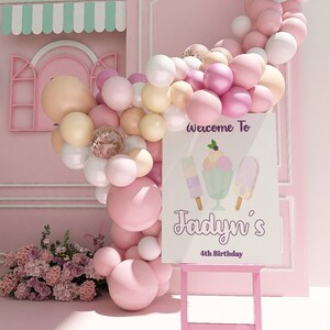 Ice Cream Birthday Poster, Birthday Poster Ice Cream Theme Birthday ...