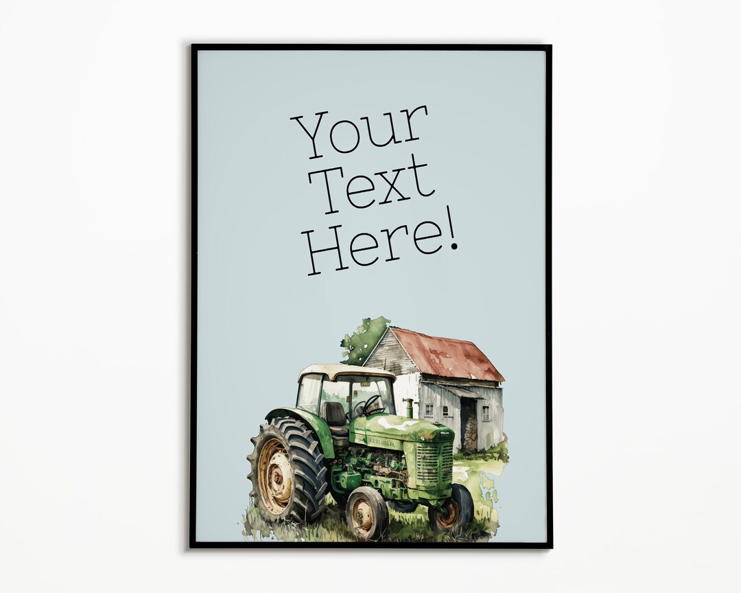 Editable Farm Birthday Party Poster, Welcome Tractor Poster, Editable ...