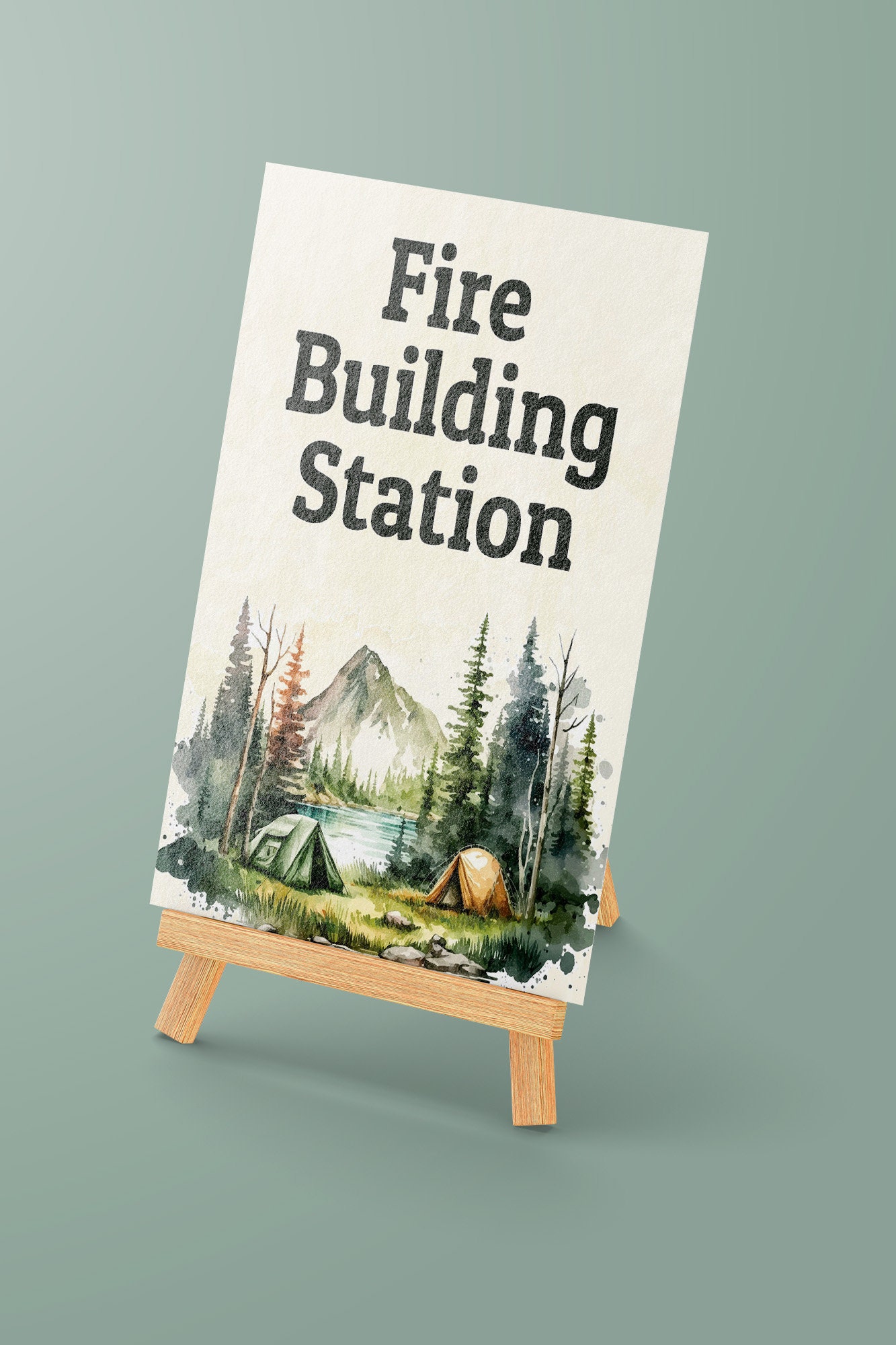 Editable Camping Birthday Party Poster, Welcome Camping Poster ...