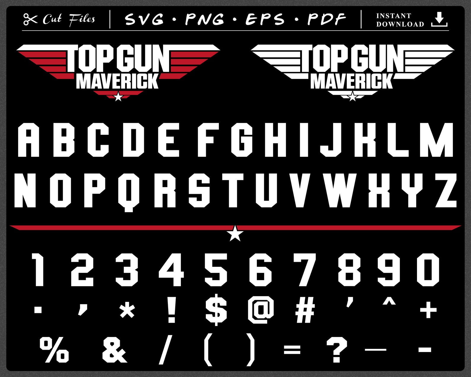 Topgun Font Svg Topgun Alphabet Topgun Font Personalize - Etsy