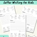 Letter Writing Set for Kids, Printable Stationary for Kids, Lined Paper ...