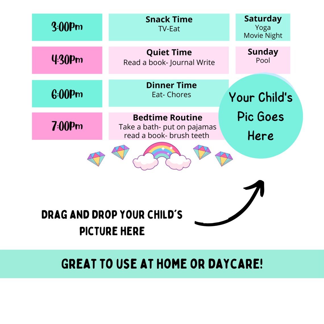 Editable Schedule Printable Daily Planner Everyday Routine Schedule ...