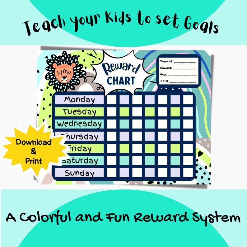 Reward Chart for Kids Toddlers Daycare and Classrooms Positive Behavior ...