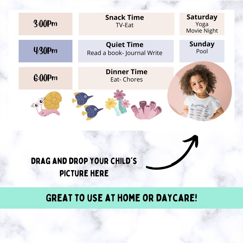 Editable Daily Schedule, Printable Daily Planner, Everyday Routine ...