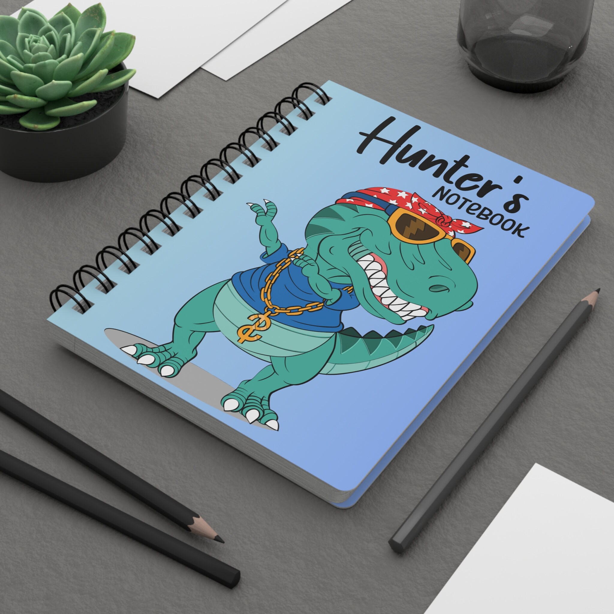 Dinosaur Kids Notebook Gift Custom Notebook Personalized Notebook Party ...