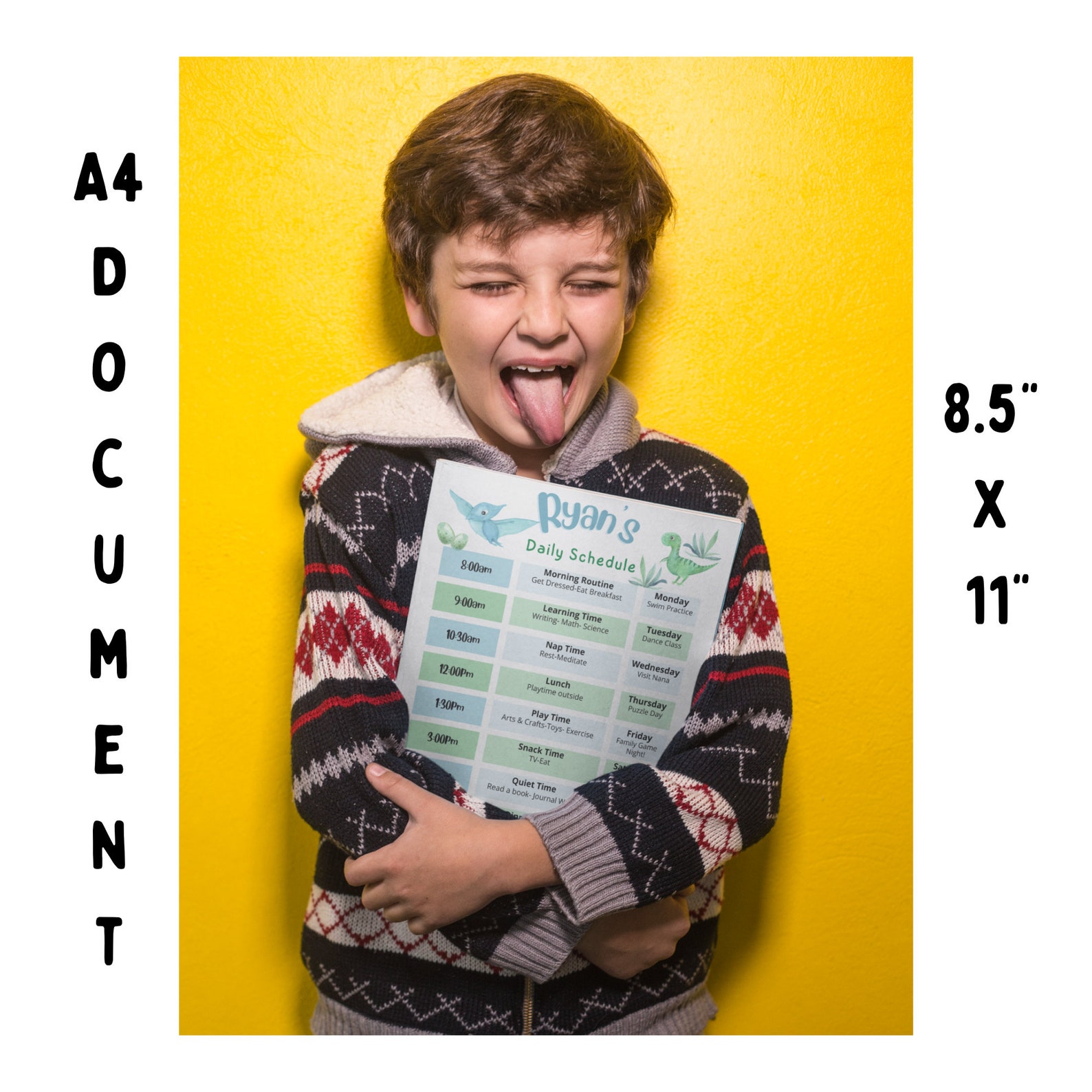 Editable Schedule, Printable Daily Planner- Everyday Routine Schedule ...