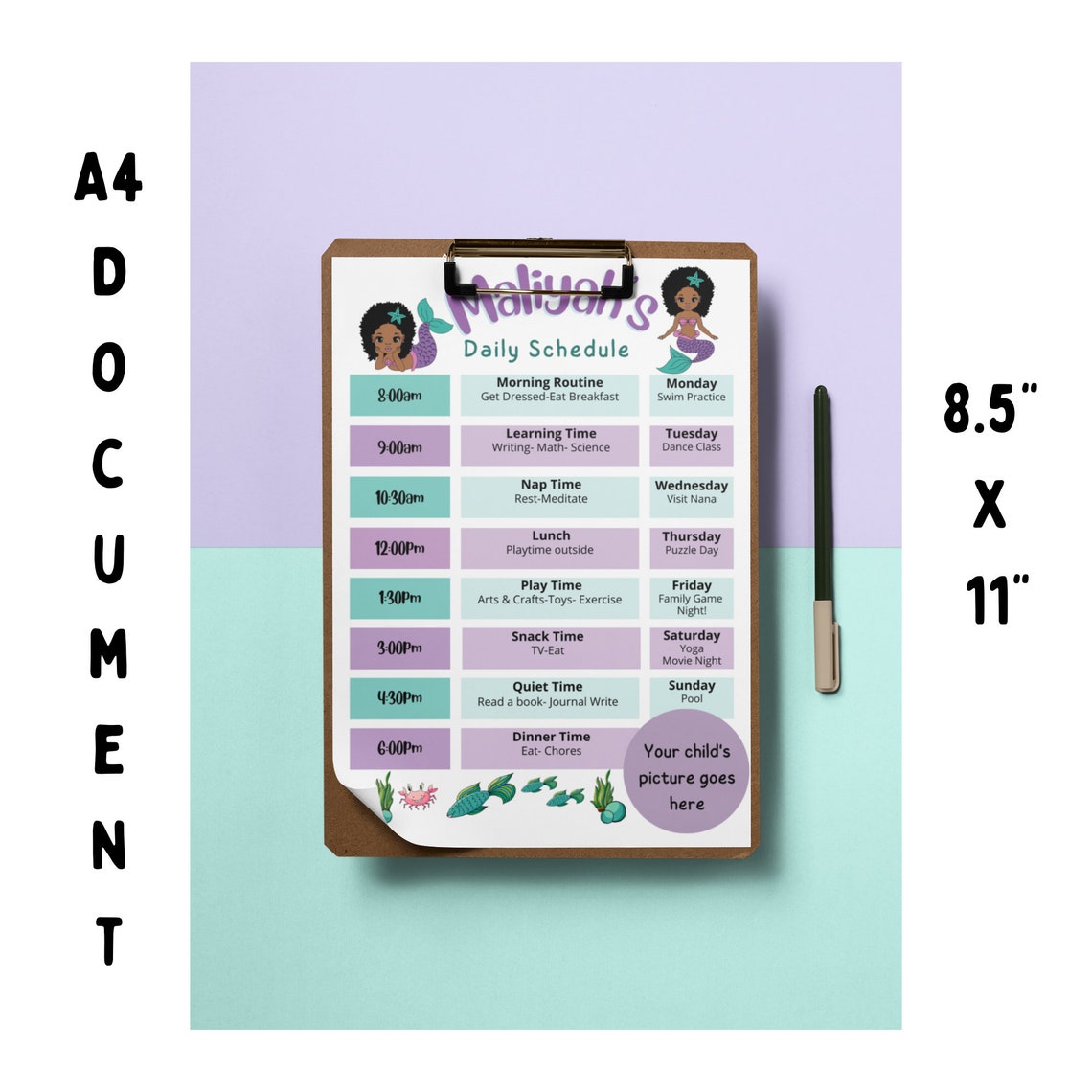 Editable Daily Schedule, Printable Daily Planner, Everyday Routine ...