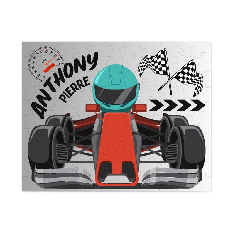 Race Car Boy Puzzle Gift Boy Custom Puzzle Name Puzzle Gift Race Car ...