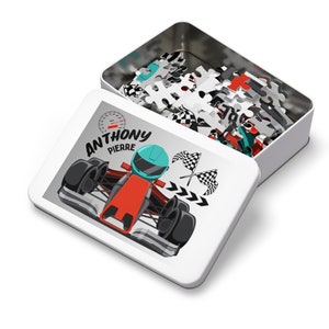 Race Car Boy Puzzle Gift Boy Custom Puzzle Name Puzzle Gift Race Car ...