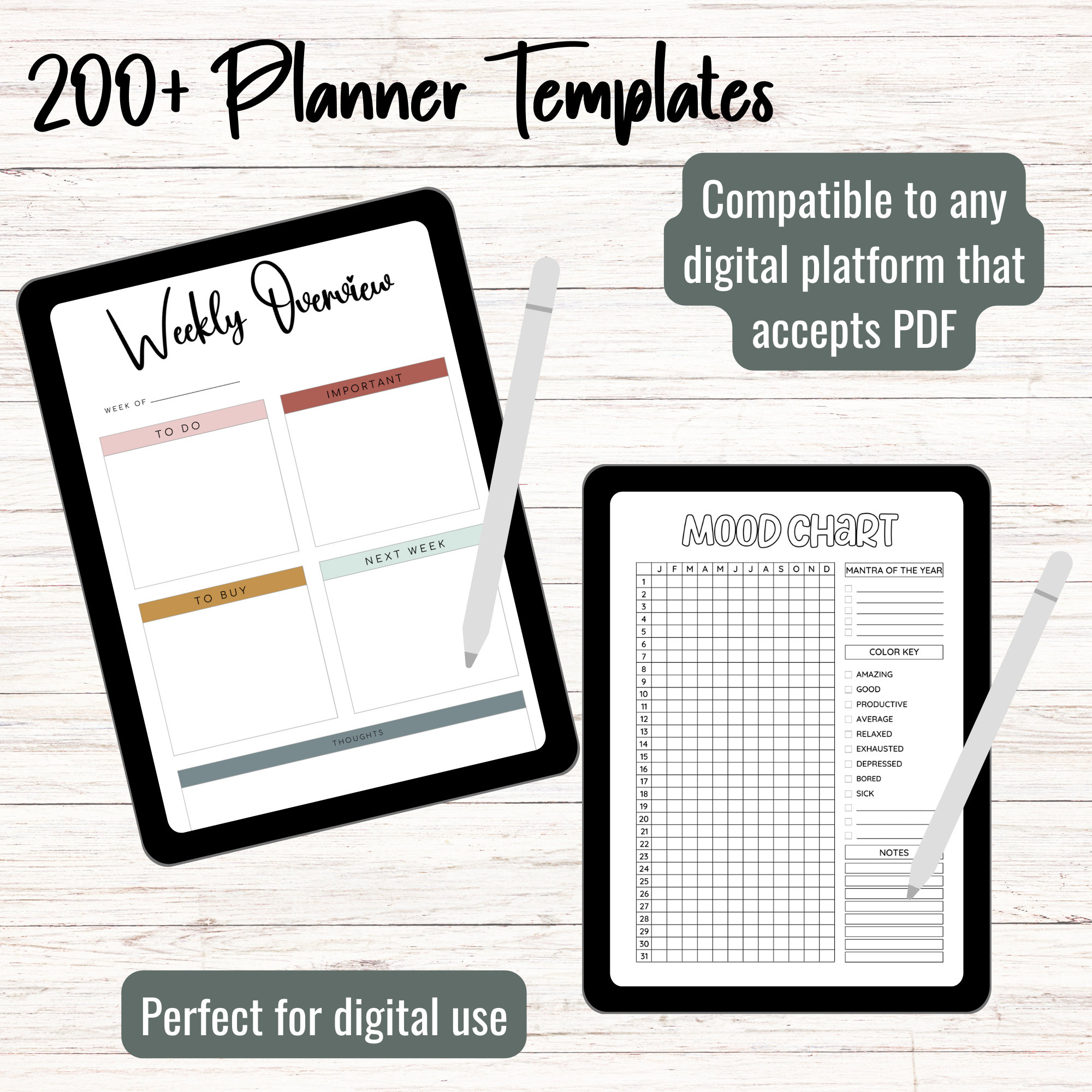 Printable Journal Bundle Digital Planner and Journal Templates PDF ...