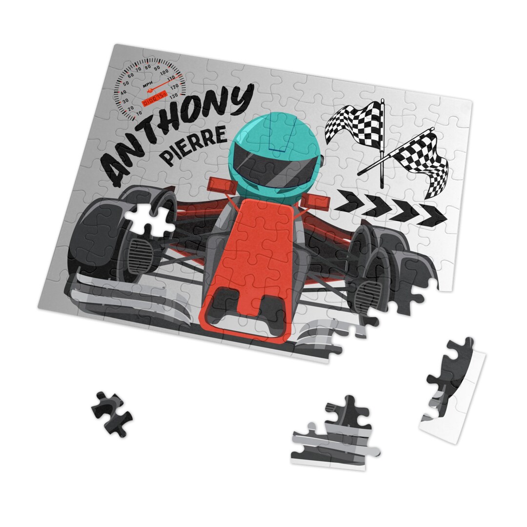 Race Car Boy Puzzle Gift Boy Custom Puzzle Name Puzzle Gift Race Car ...
