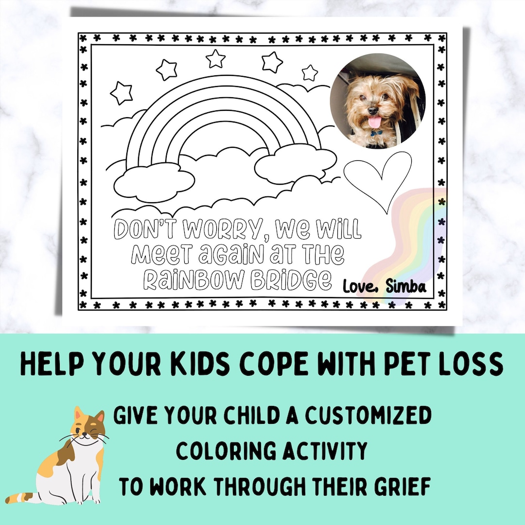 Pet Loss Gift Personalized Pet Activity for Kids Pet Bereavement Pet ...