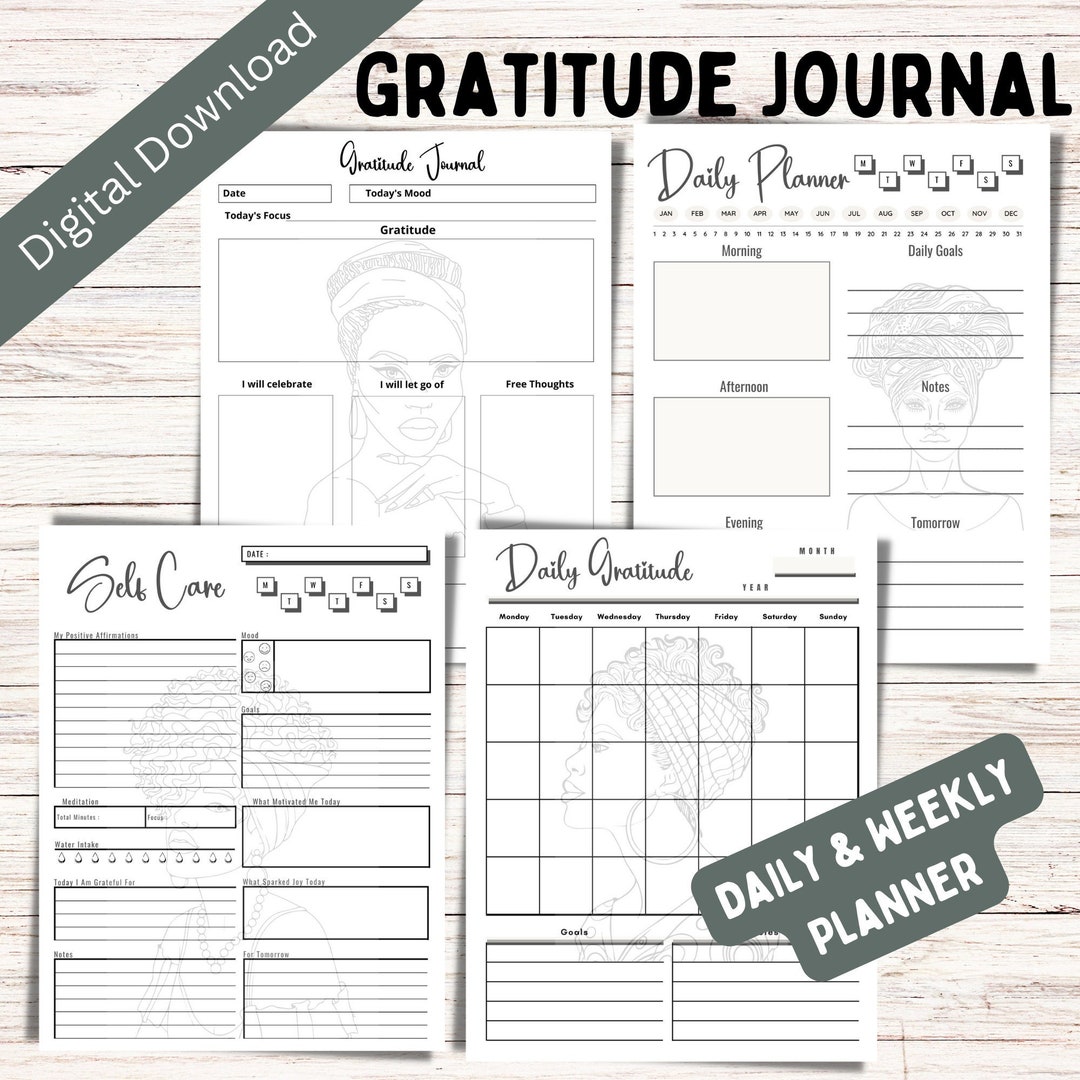 Gratitude Journal, Self Care, African American, Black Women, Daily ...