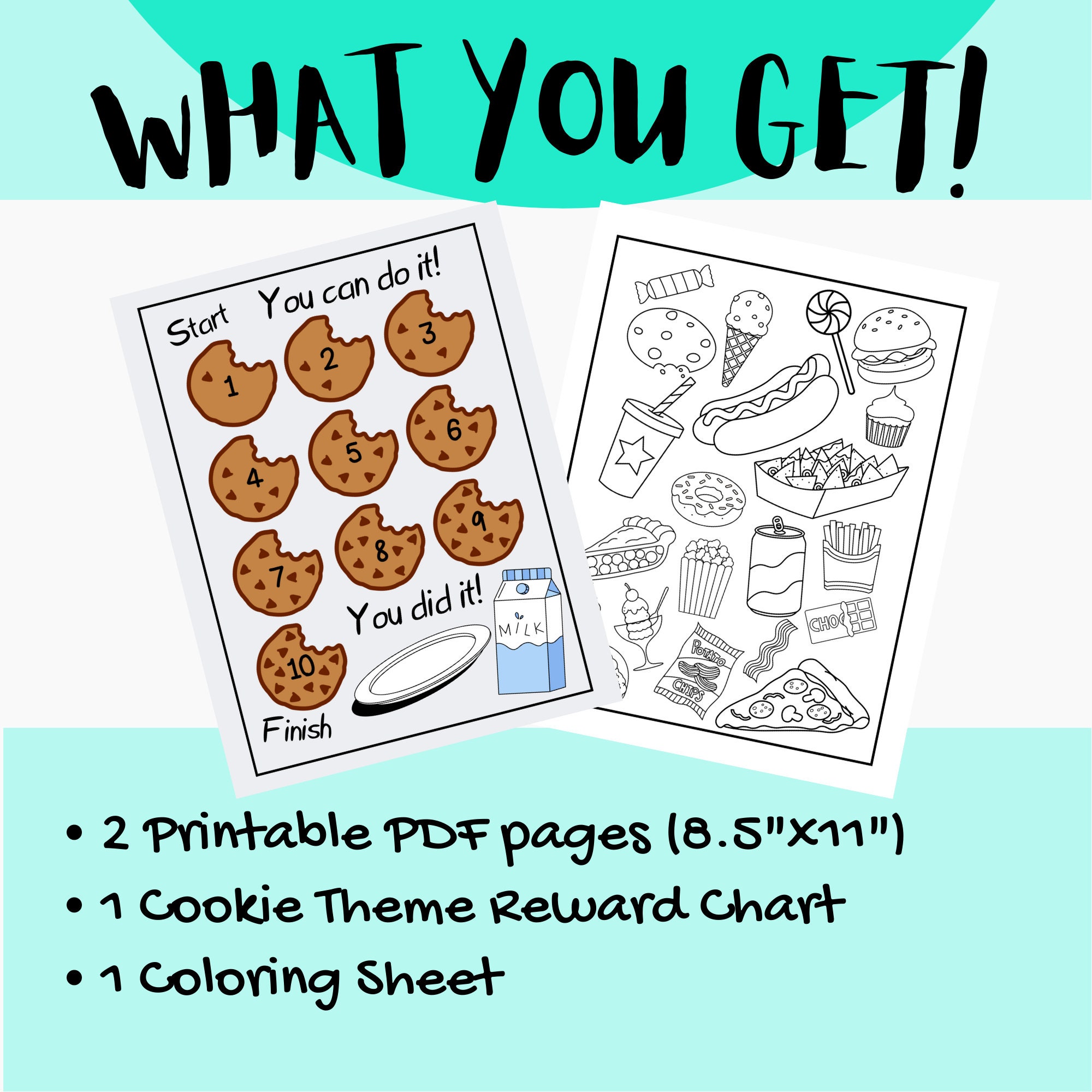 Digital Reward Chart Printable Cookie Counting Chart Home - Etsy