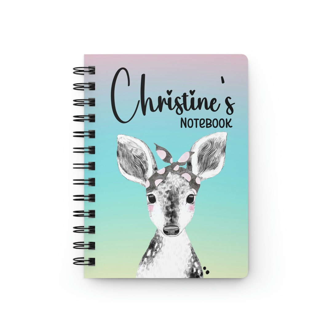 Kids Notebook Custom Notebook Personalized Notebook Spiral Party Favors ...