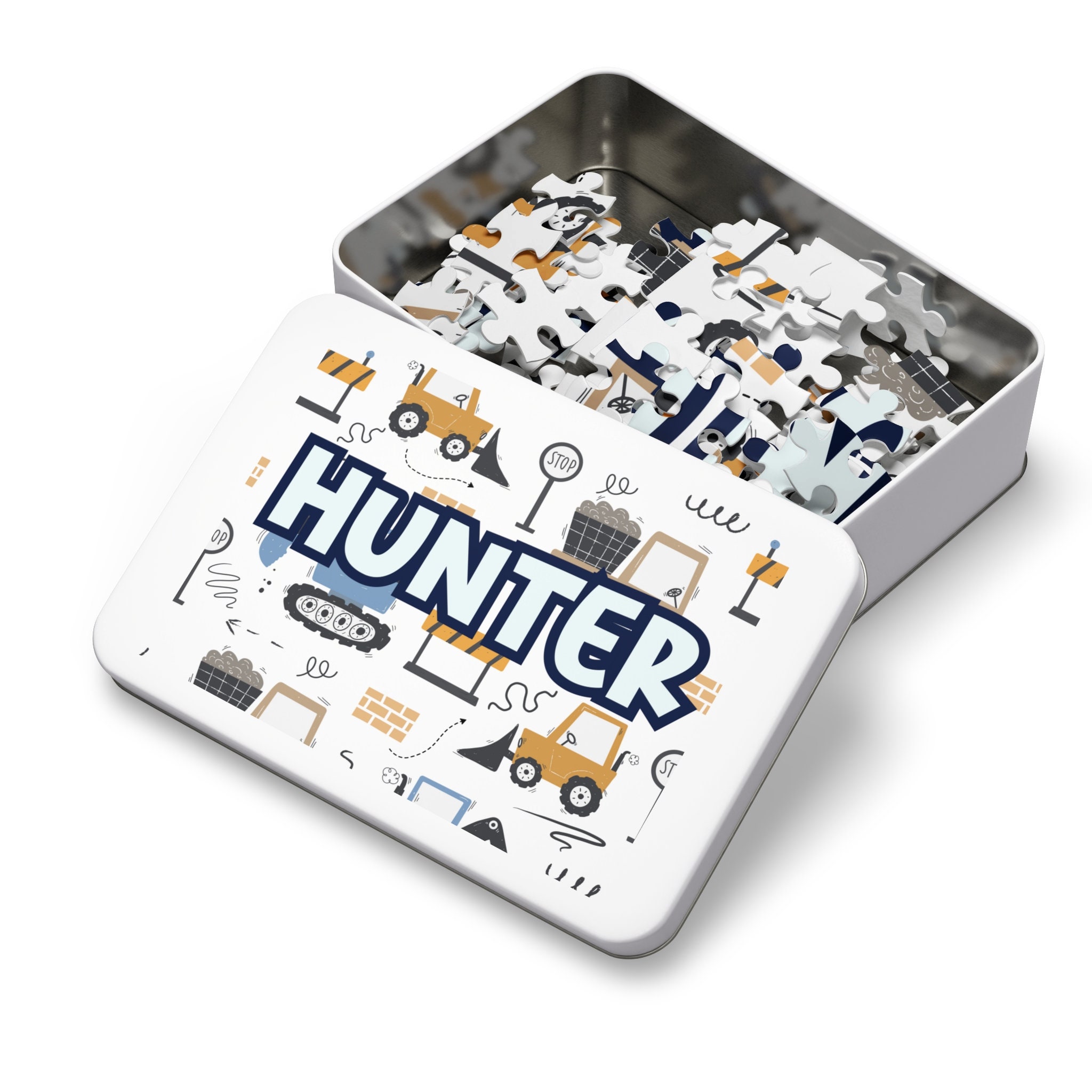 Custom Construction Truck Boy Puzzle Gift Boy Custom Puzzle Name Puzzle ...