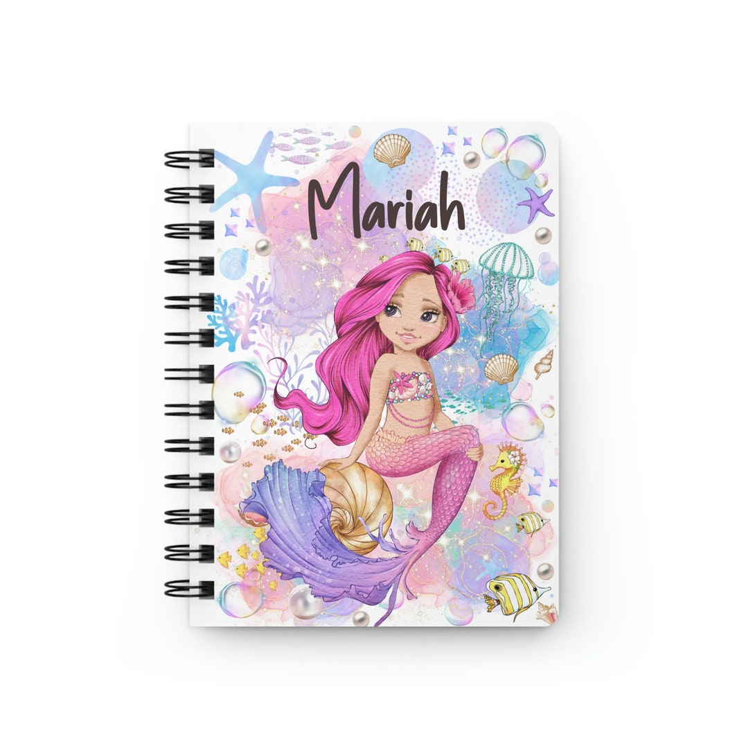 Mermaid Gifts for Girls Custom Kid Notebook Mermaid Birthday Mermaid ...