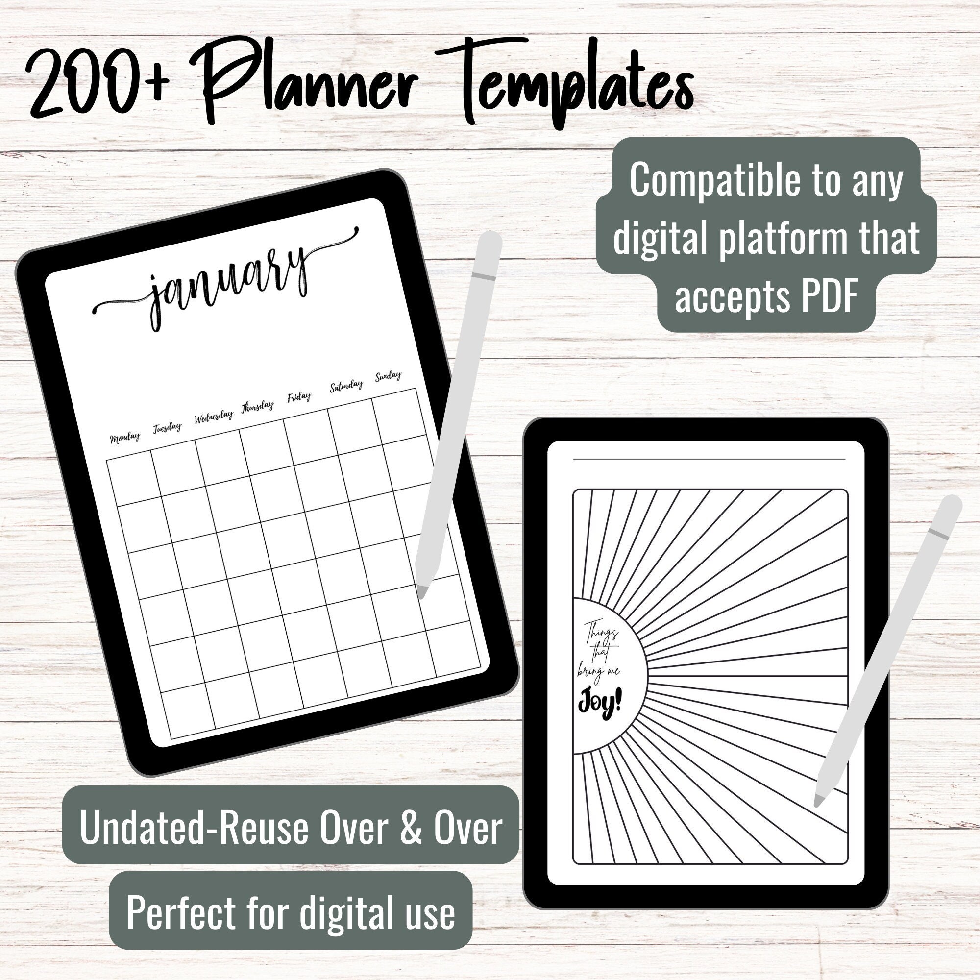 Printable Journal Bundle Digital Planner and Journal Templates PDF ...