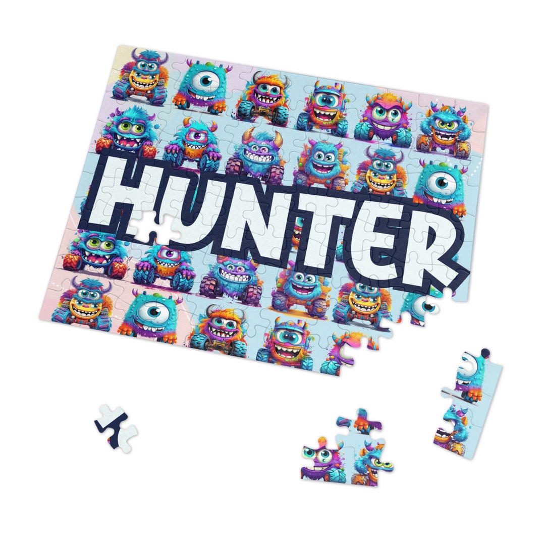 Monster Boy Puzzle Gift Boy Custom Puzzle Name Puzzle Gift Monster ...