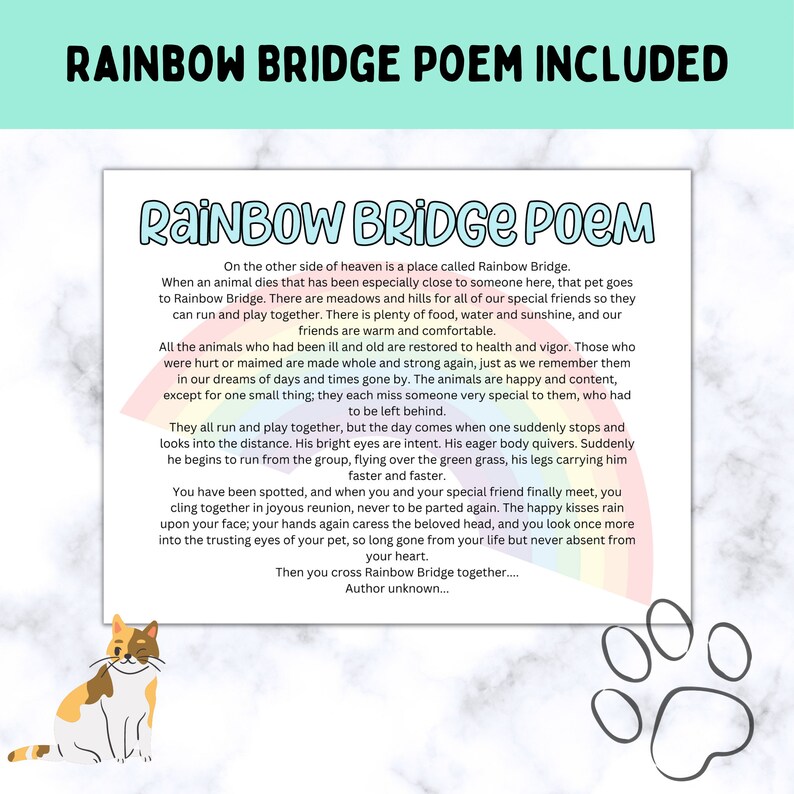 Pet Loss Gift Personalized Pet Activity for Kids Pet Bereavement Pet ...