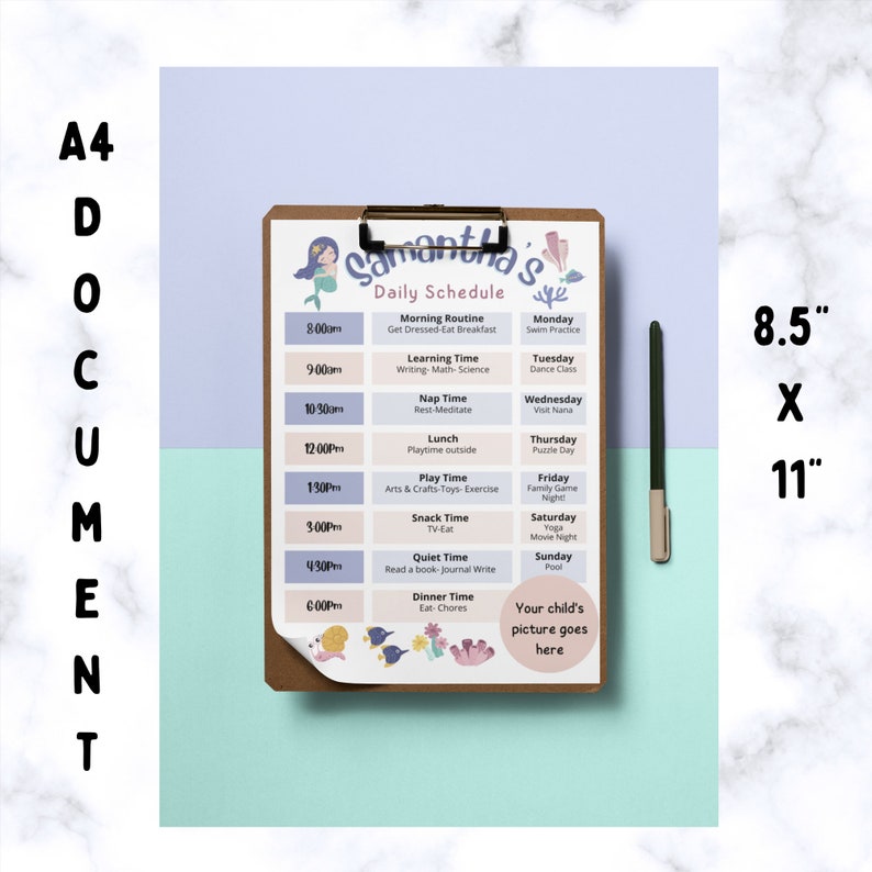 Editable Daily Schedule, Printable Daily Planner, Everyday Routine ...