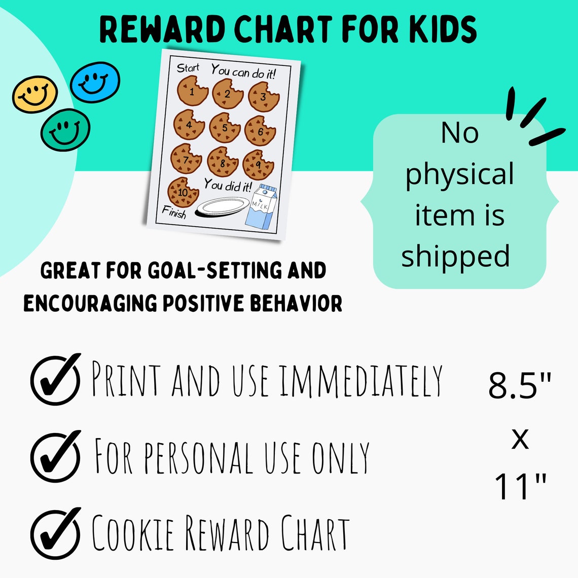 Digital Reward Chart Printable Cookie Counting Chart Home School ...