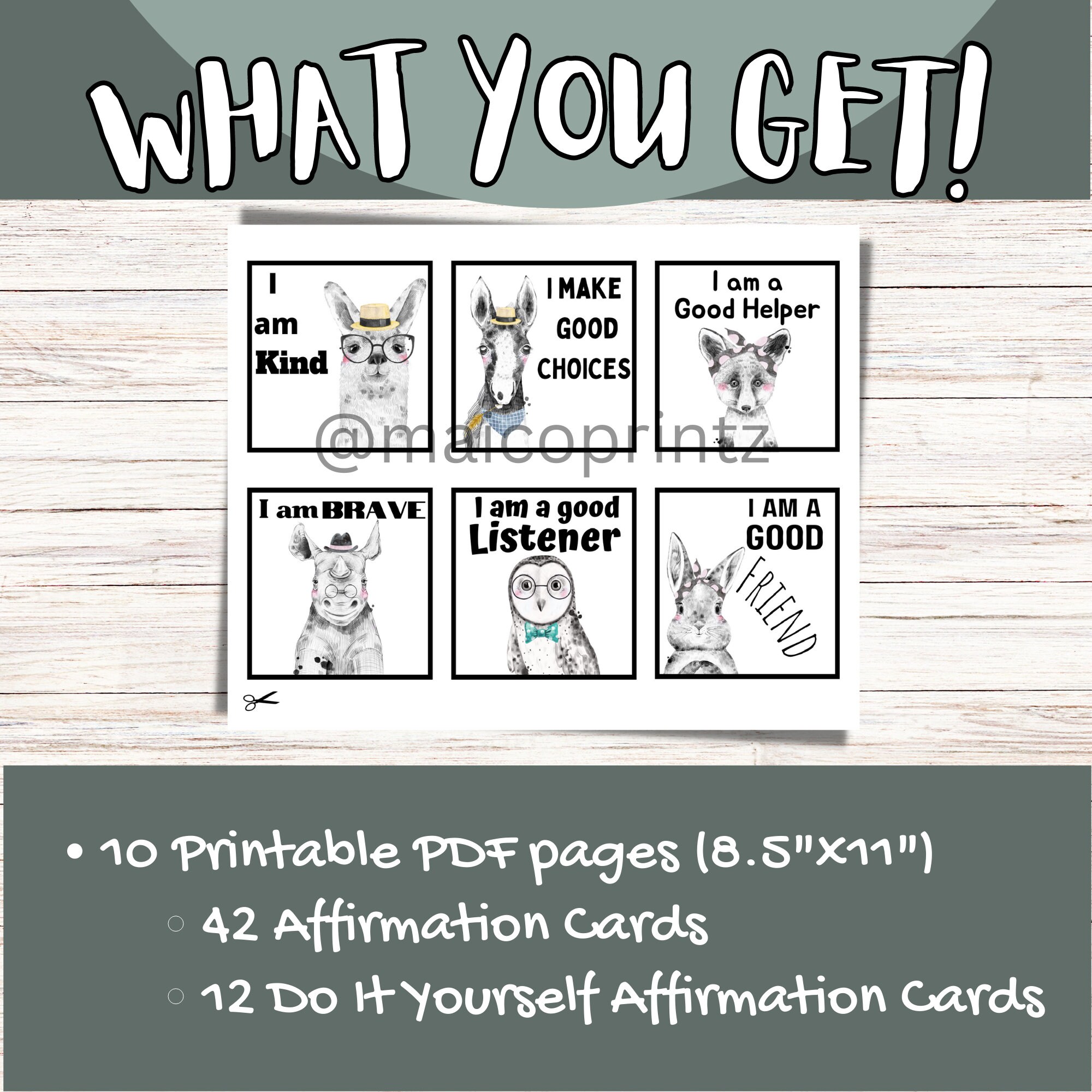 Affirmations for Kids Daily Affirmations Kids Motivation Children Gifts ...