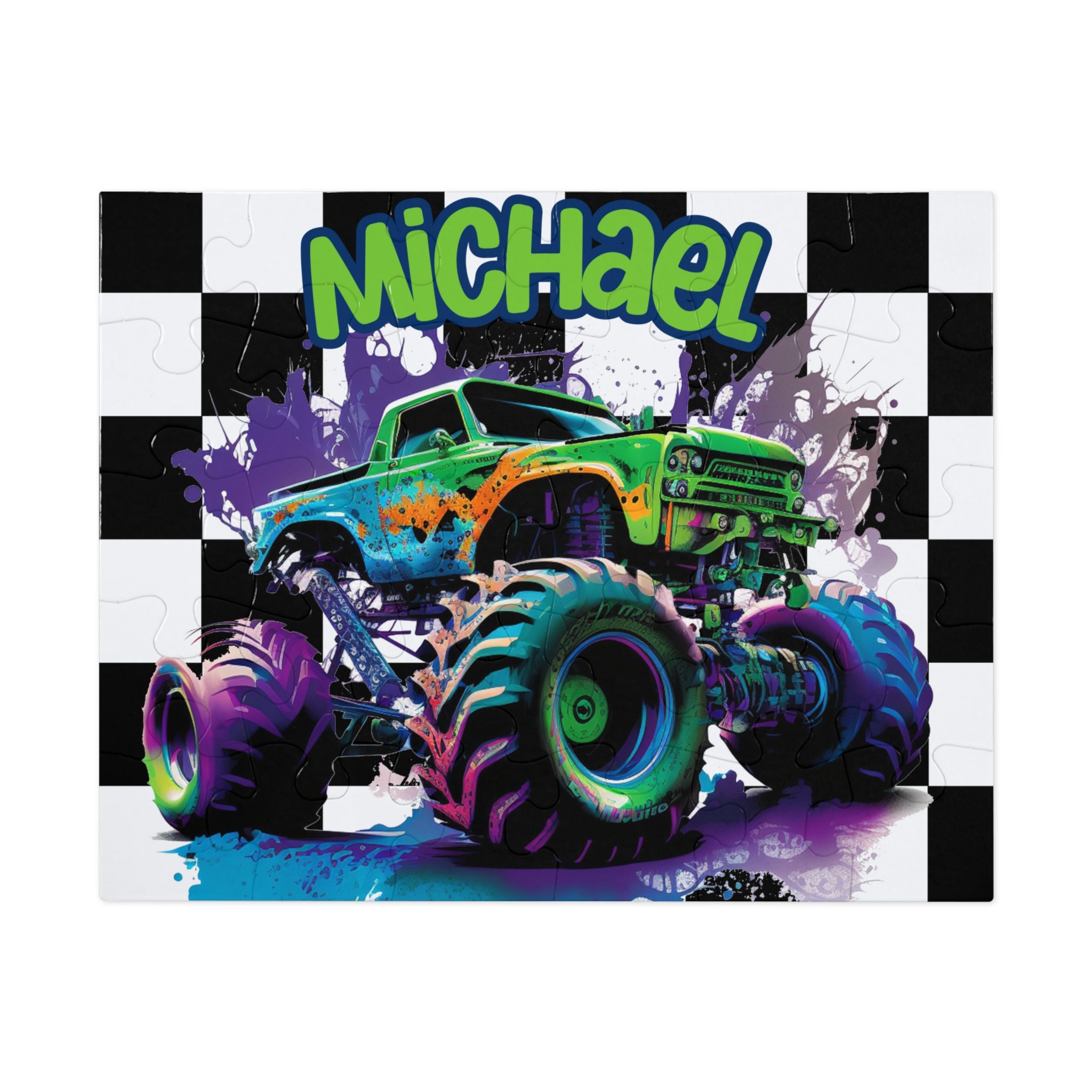 Monster Truck Boy Puzzle Gift Boy Custom Puzzle Name Puzzle Gift ...