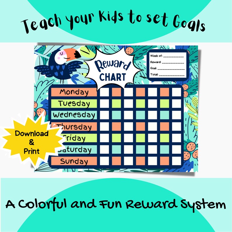 Reward Chart for Kids, Toddlers, Daycare, and Classrooms, Positive ...