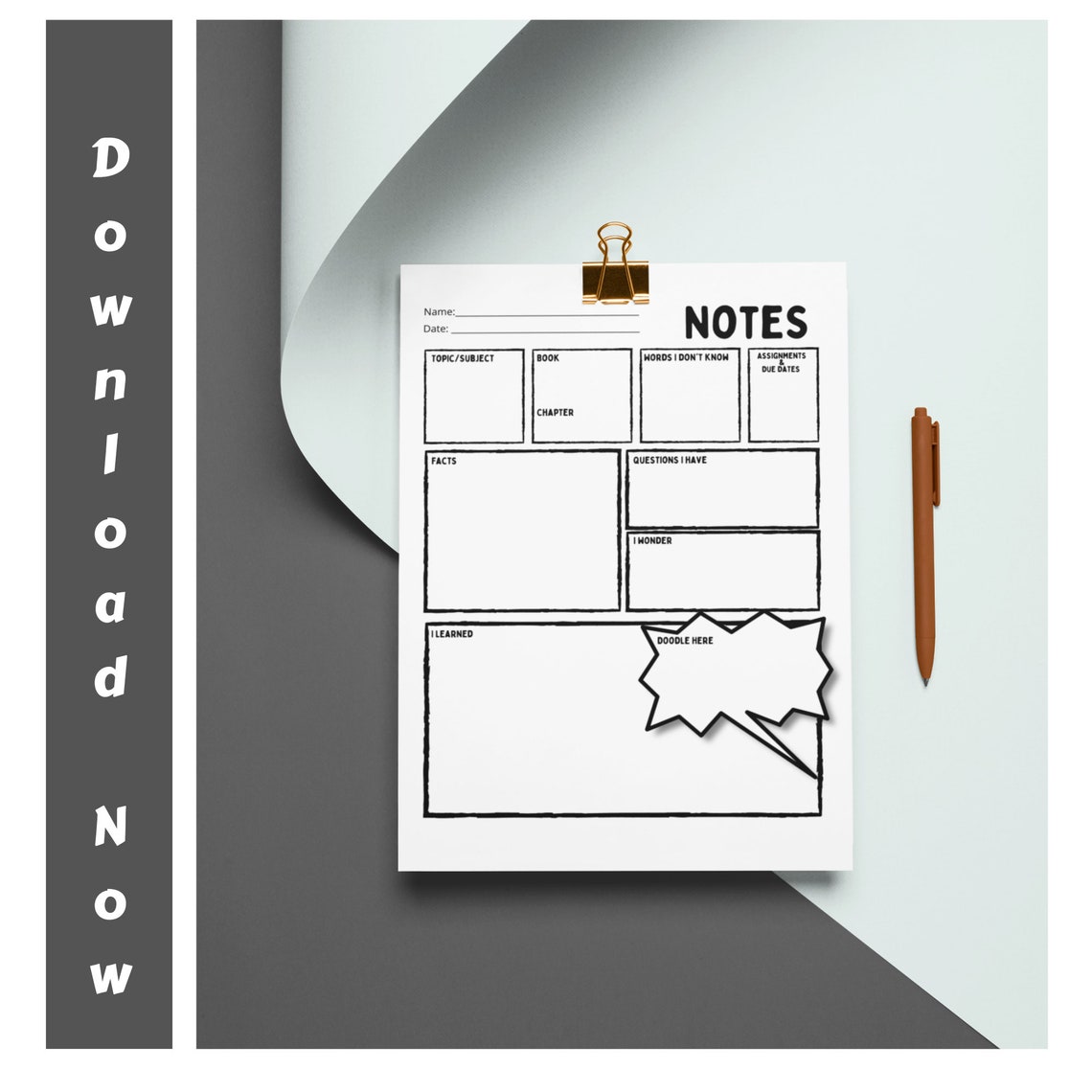Printable Student Notes Note Writing Template Set Back to School ...