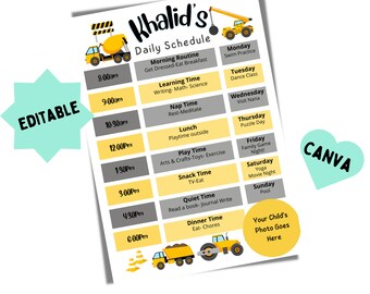 Editable Schedule Printable Daily Planner Everyday Routine Schedule ...