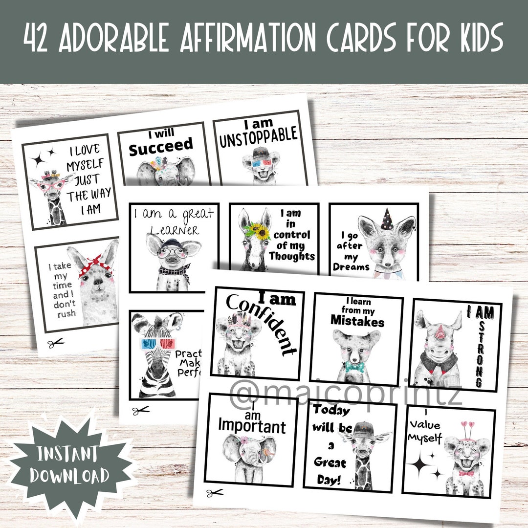 Affirmations for Kids Daily Affirmations Kids Motivation Children Gifts ...